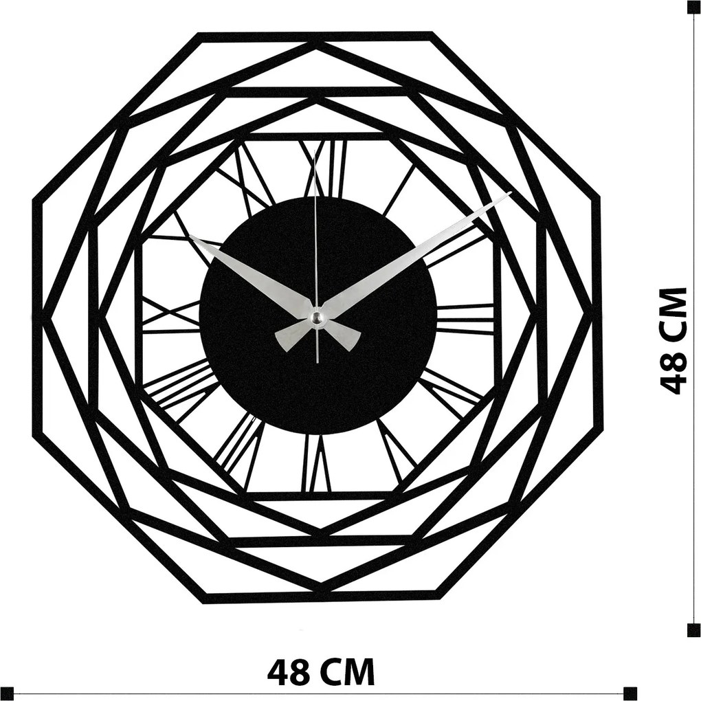 Nástěnné kovové hodiny Enzoclock S012 černé