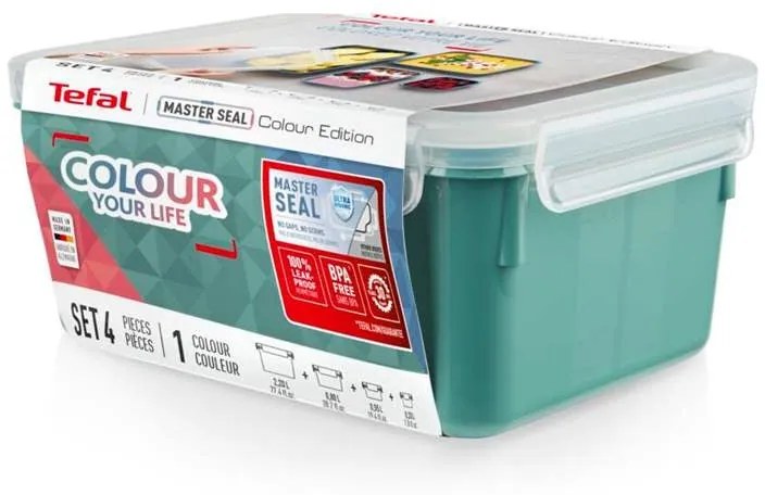 Dózy Tefal Master Seal Color N1031010 set 4 ks zelená