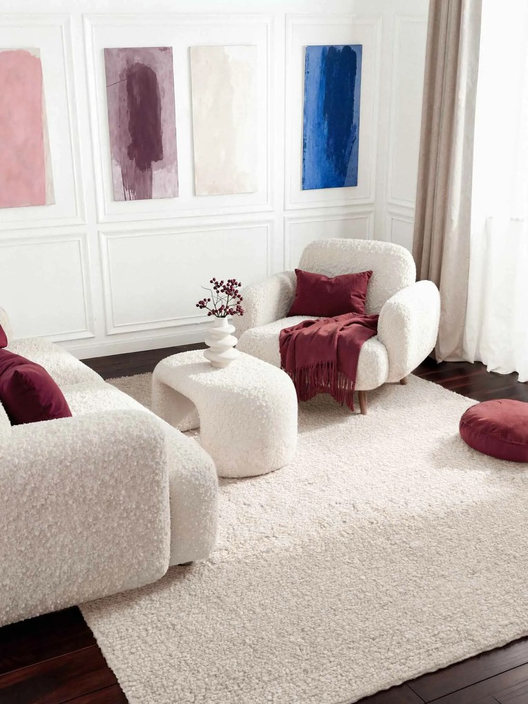 Ted Baker, Kusový koberec Ted Baker Notting Hill 106342 Cream, 200x290, bílá, ložnice