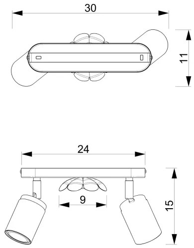 Bodové svítidlo FLOWER 2xGU10/8W/230V bílá
