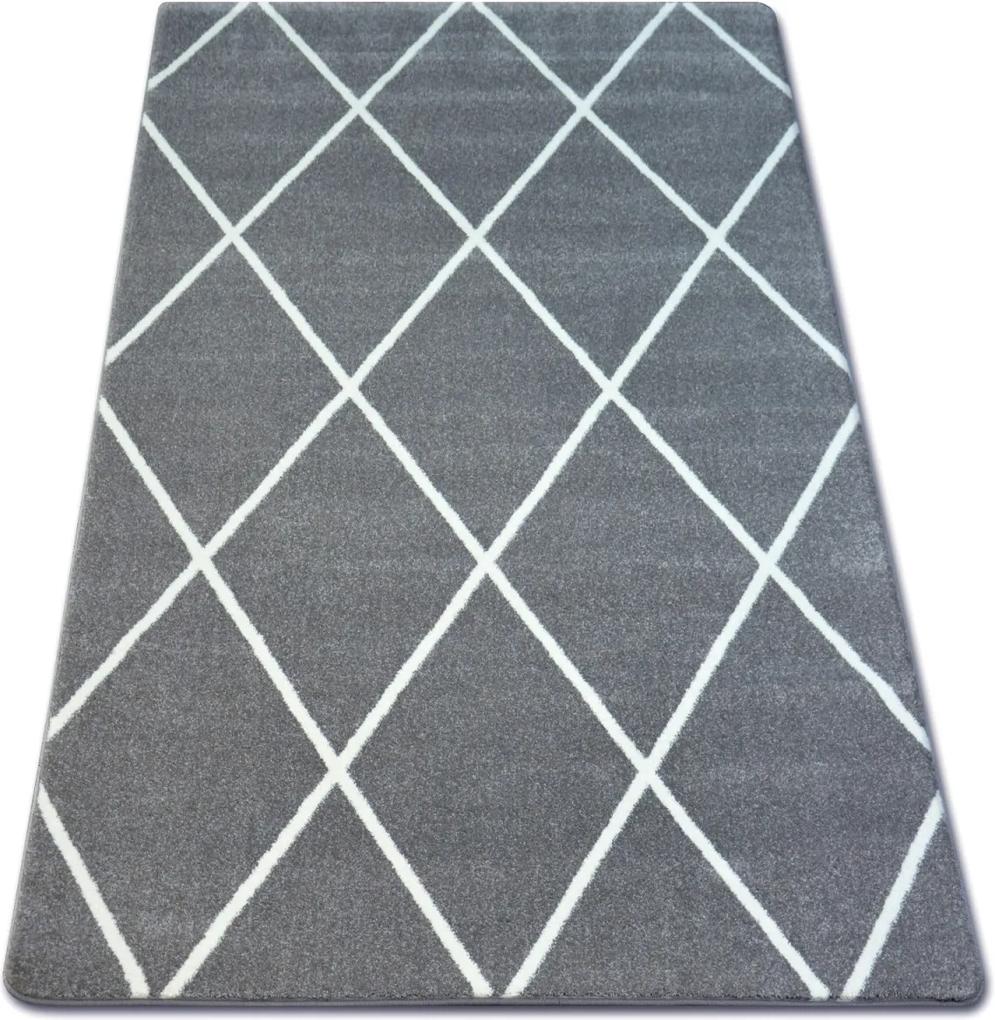 Kusový koberec SKETCH Tria šedo-bílý 200x290