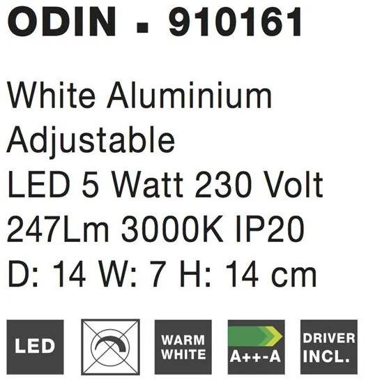 Nova Luce Nástěnné LED svítidlo ODIN, 5W Barva: Černá