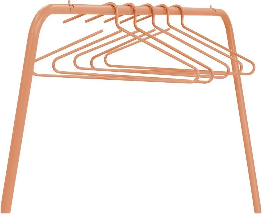 Ocelový stojan na oblečení v lososové barvě 118x160x57 cm Hang-On – Spinder Design