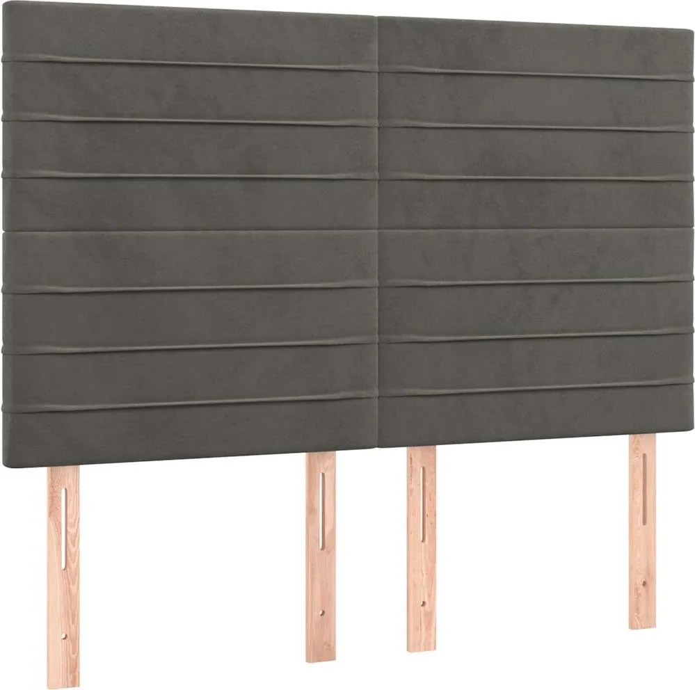 Box spring postel s matrací tmavě šedá 140x200 cm samet 3132742