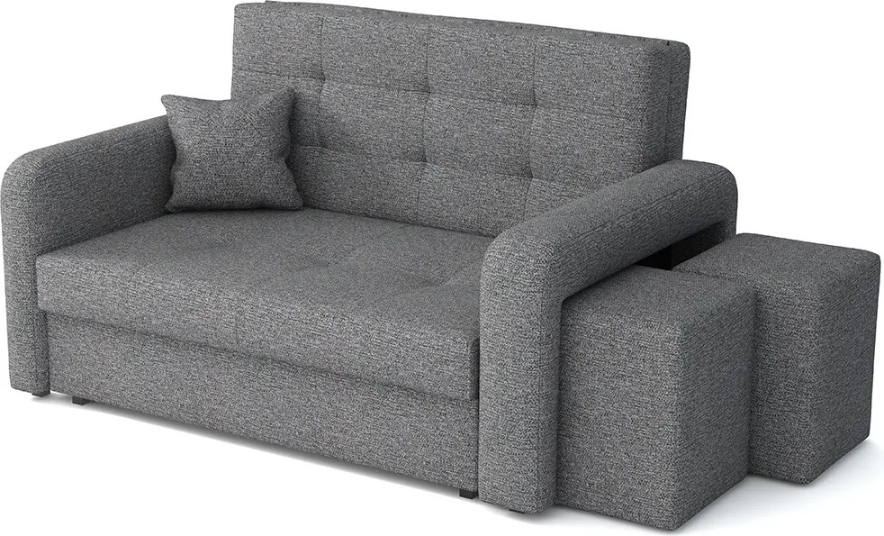 Pohovka VIVA II HOME + 2x taburet v ceně | 158 cm | PRAVÁ | rozkládací + úložný prostor | VÝBĚR TKANIN
