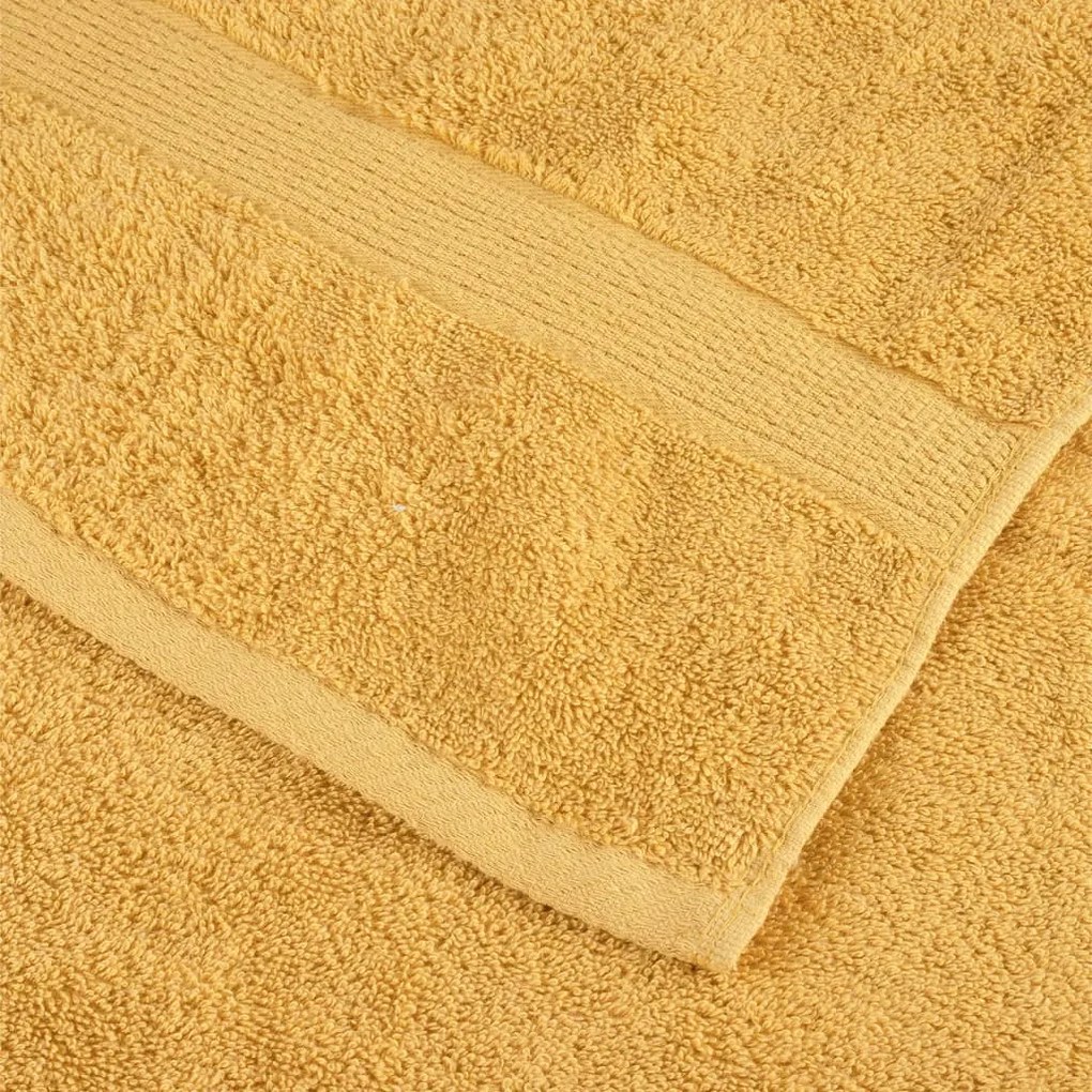 Prémiové saunové osušky SOLUND 4 ks zlaté 80x200 cm 600 g/m² 137291