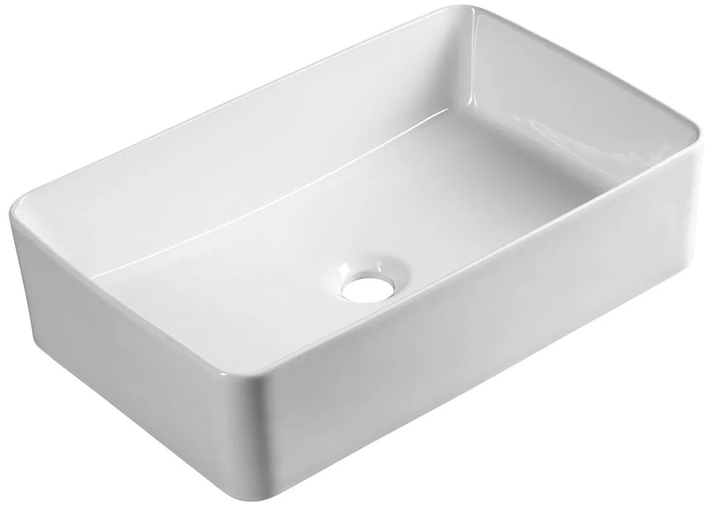 Aqualine Aqualine, Keramické umyvadlo na desku, 54x33cm, bílá, 54331