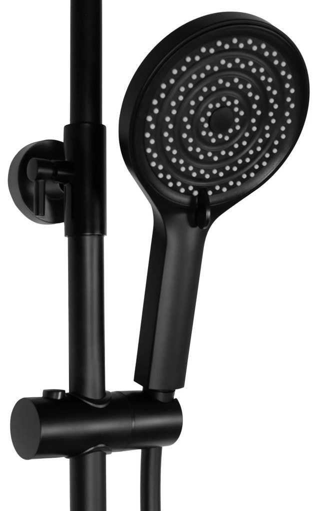 Rea Savio, LED sprchový set s vanovou výlevkou, černá, REA-P8410