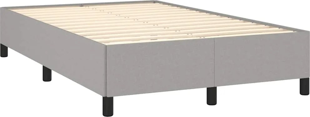 Box spring postel s matrací a LED světle šedá 120x190 cm textil 3270197