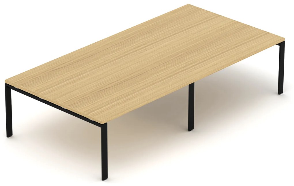 NABYTEK-DESIGNOVY.CZ - DESK32U - Konferenční stůl EPIC (více os.), 320/400cm, ocelová podnož U, (více modulový), dub/černá