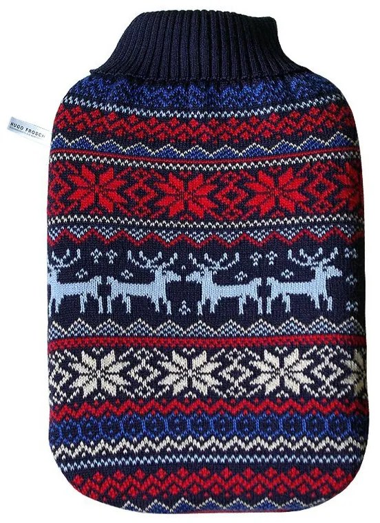 Termofor Hugo Frosch Comfort s norským motivem, 2 l, modrá