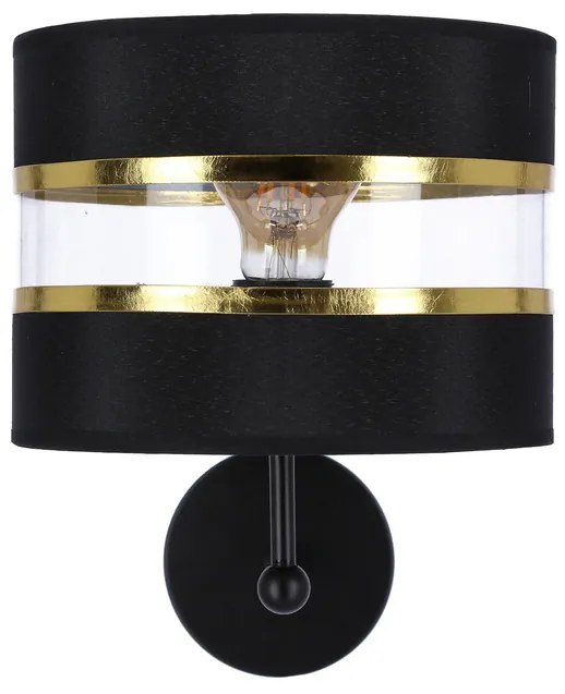 Candellux Černo-zlaté nástěnné svítidlo Andy pro žárovku 1x E27