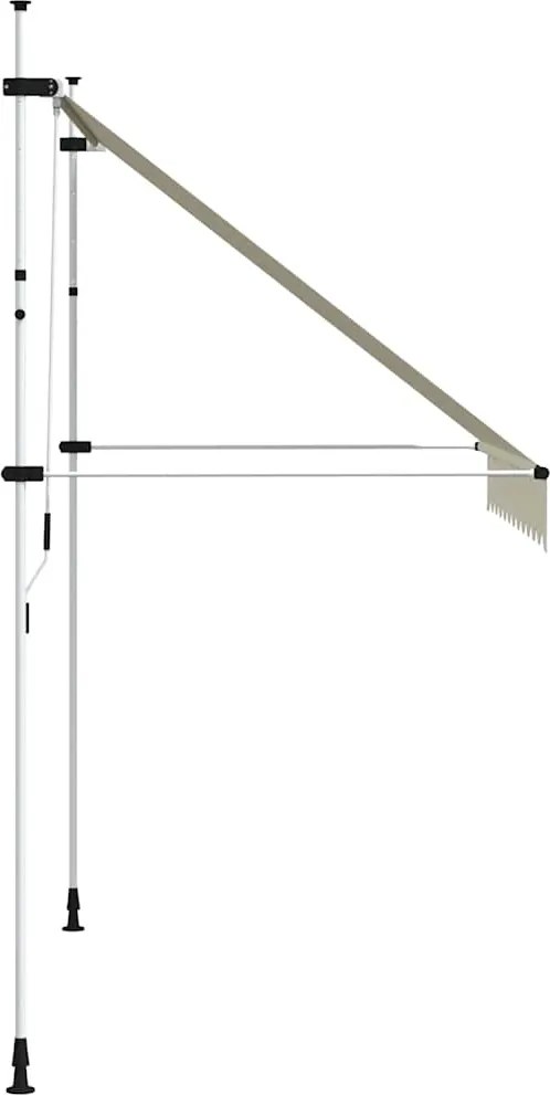 Ručně zatahovací markýza 250 cm krémová 143695