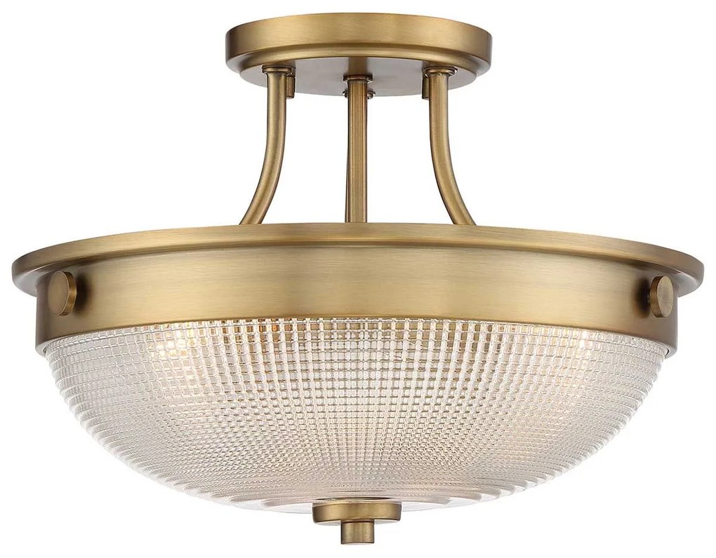 Stropní retro svítidlo Elstead MANTLE SF-WS/antická mosaz/2x E27
