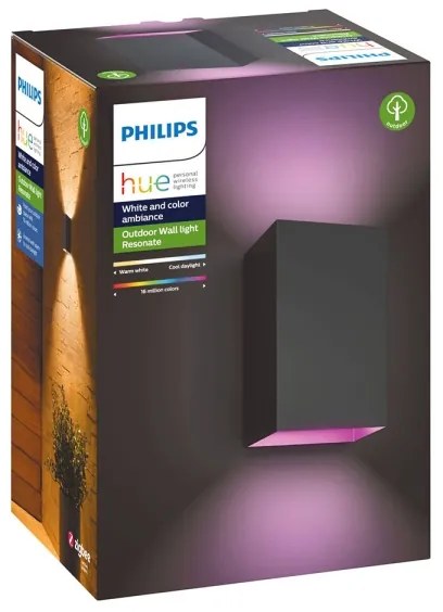 Philips 17464/30/P7 - LED RGB Venkovní svítidlo Hue RESONATE 2xLED/8W/230V IP44