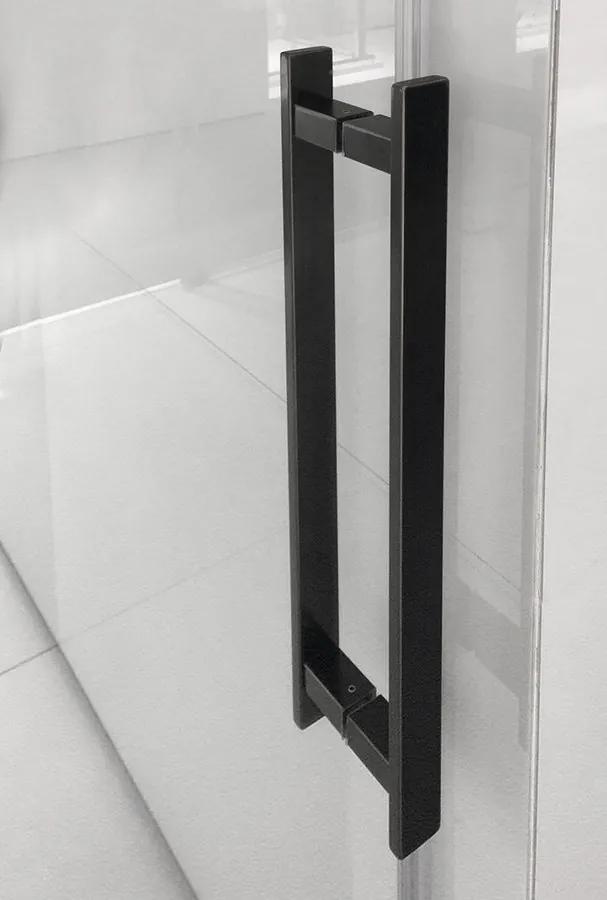 SAPHO VOLCANO BLACK boční stěna 800 mm, čiré sklo