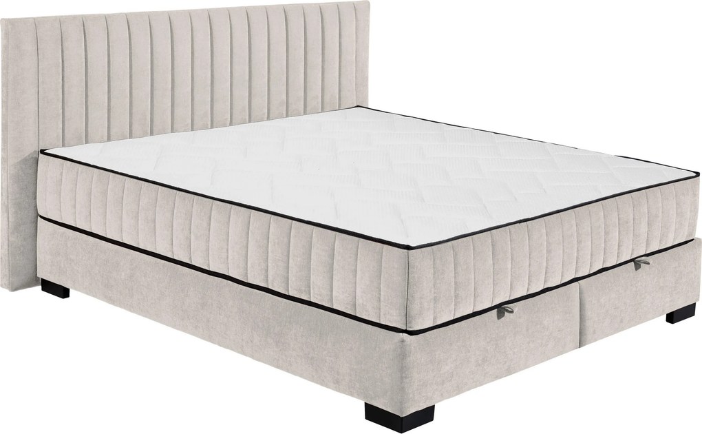 XXXLutz AMERICKÁ POSTEL, 180/200 cm, béžová MID.YOU - Postele s úložným prostorem - 002220053915
