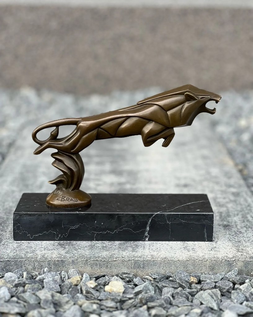 Bronzová socha - LEV ART DECO