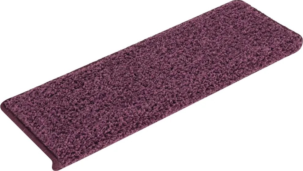 Schodové rohože 30 ks 65 x 21 x 4 cm tmavě fialové s obdélníkovým okrajem 3365837