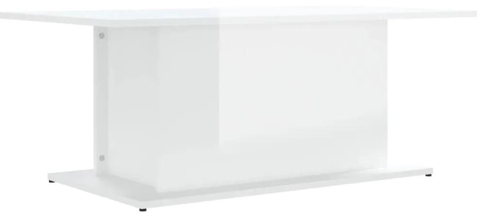 810313 vidaXL Konferenční stolek bílý lesklý 102x55,5x40 cm kompozitní dřevo