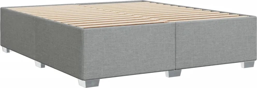 Rám postele bez matrace světle šedý 180 x 200 cm textil 3284492