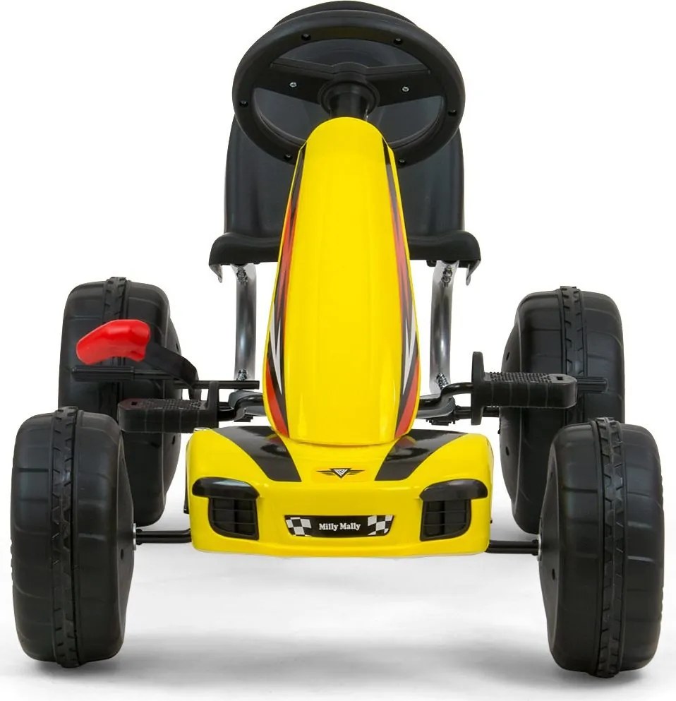 Dětská šlapací motokára Go-kart Milly Mally Viper žlutá