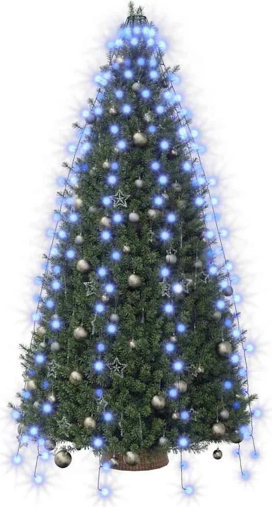 Světelná síť na vánoční stromek 250 modrých LED diod 250 cm 328886