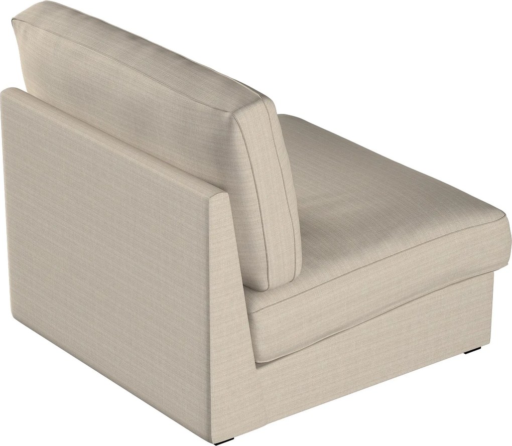 Potah na neskládací křeslo IKEA Kivik barva béžová látka pletený vzor