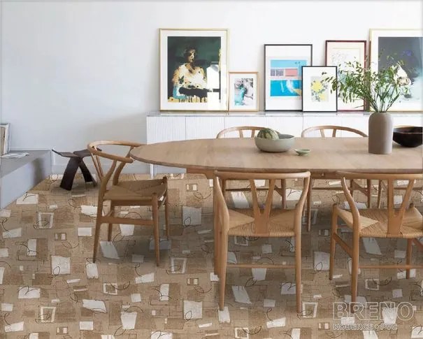 Breno Metrážový koberec LIBRA 36, šíře 400 cm, Vícebarevné/Hnědá