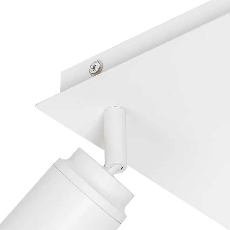 Chytré koupelnové bodové svítidlo bílé čtvercové 3-světlo IP44 vč. 3 Wifi GU10 50mm - Ducha