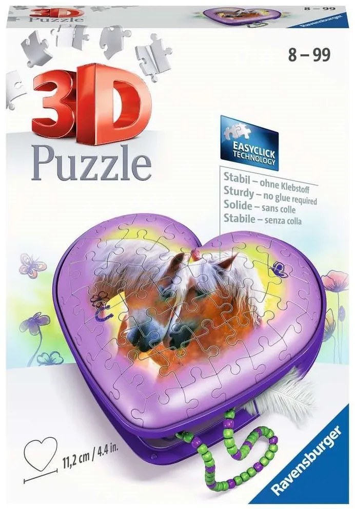 Ravensburger 3d puzzle srdce koně 54 dílků