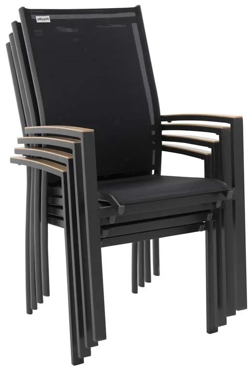 Zahradní křeslo EXPERT WOOD antracit, gastro, stohovatelné DP266EH061020