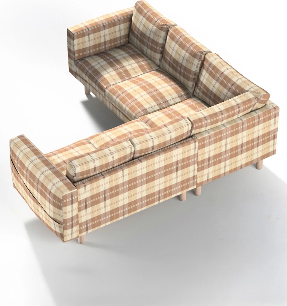 Potah na pohovku IKEA Norsborg rohová 4-místná barva béžová látka pletený vzor, vzorované