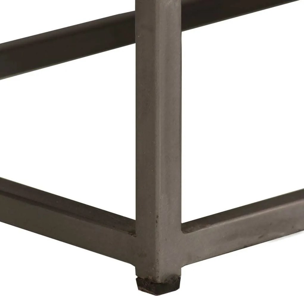 vidaXL TV stolek z recyklovaného teaku a oceli 120 x 30 x 40 cm [246281]