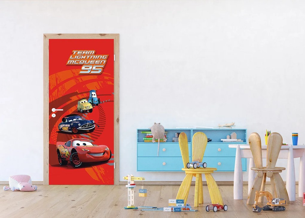 Dětská vliesová fototapeta na zed' Auta Tým, Disney | 90 x 202 cm | DFTDNV 5406