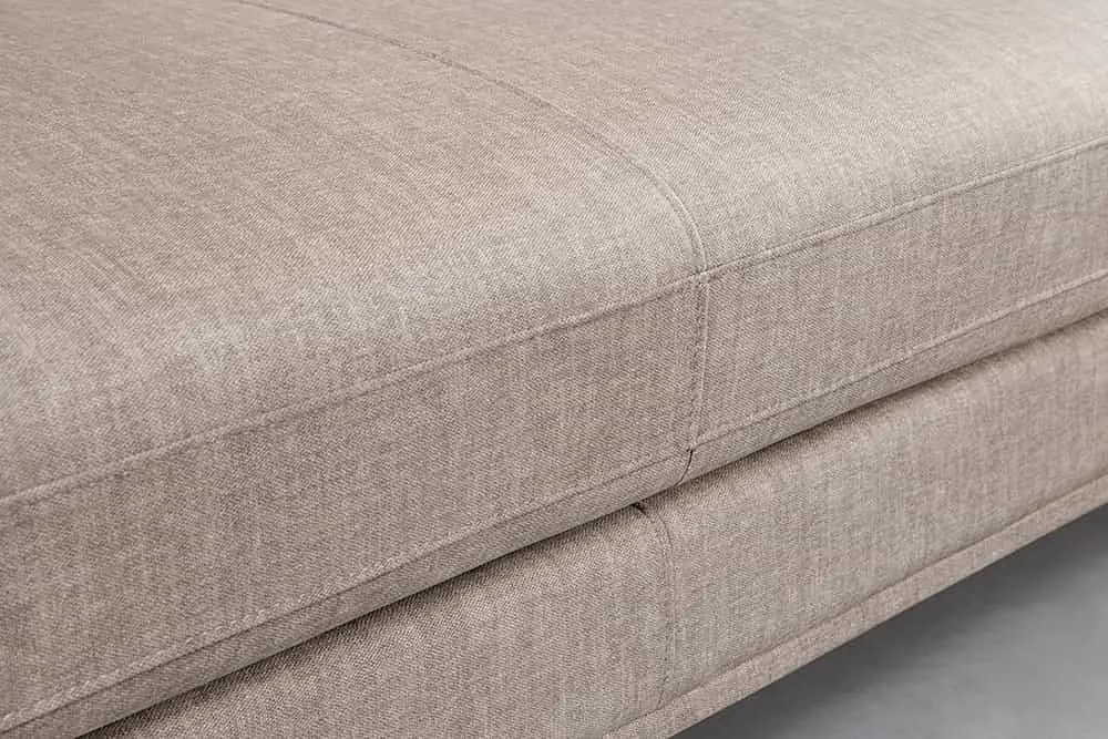 Designová rohová sedačka Sashanique 313 cm taupe samet - pravá