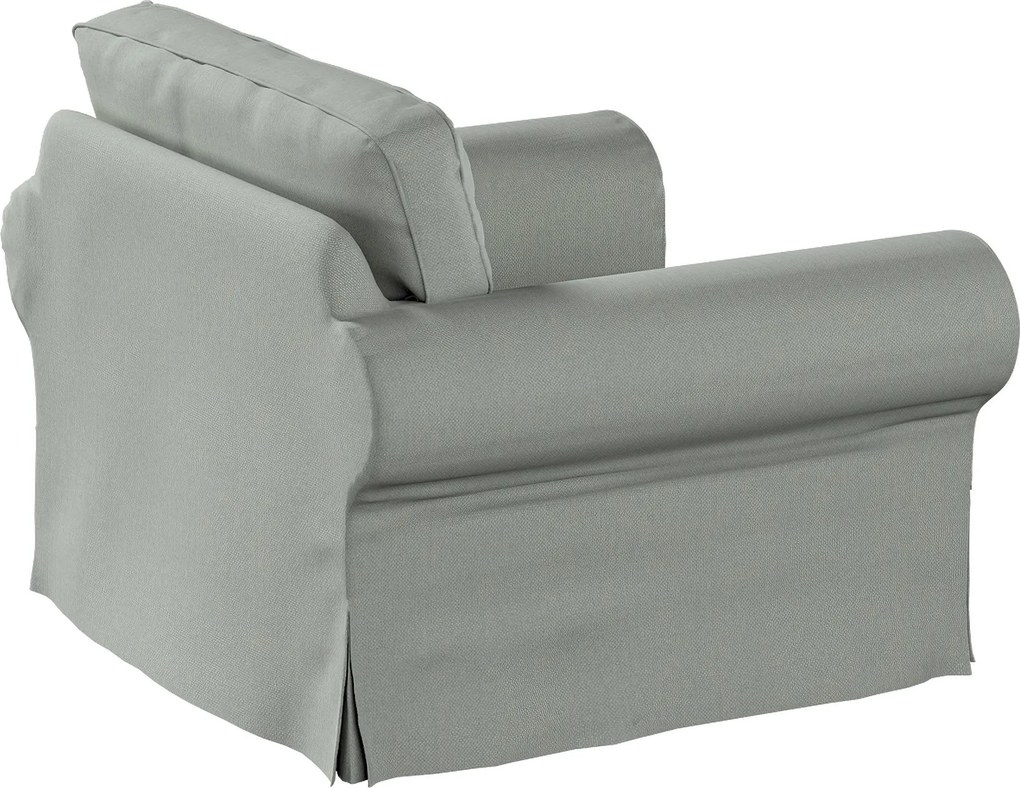 Potah na křeslo IKEA Ektorp barva modrá látka pletený vzor