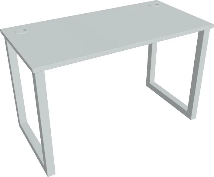Kancelářský pracovní stůl Hobis UEO 1200, bílá RAL 9016, deskabuk