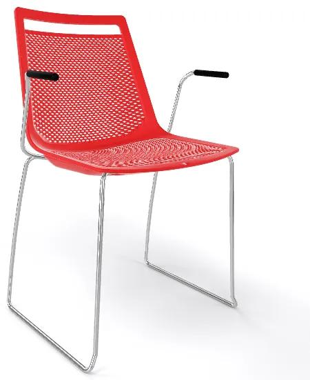 GABER - Židle AKAMI SS, červená/chrom