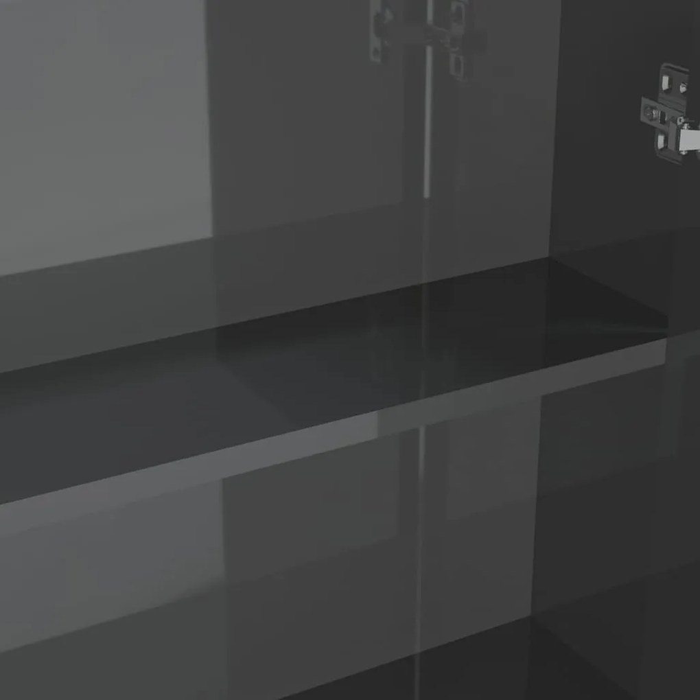 Koupelnová skříňka se zrcadlem 60 x 15 x 75 cm MDF zářivě šedá 331526