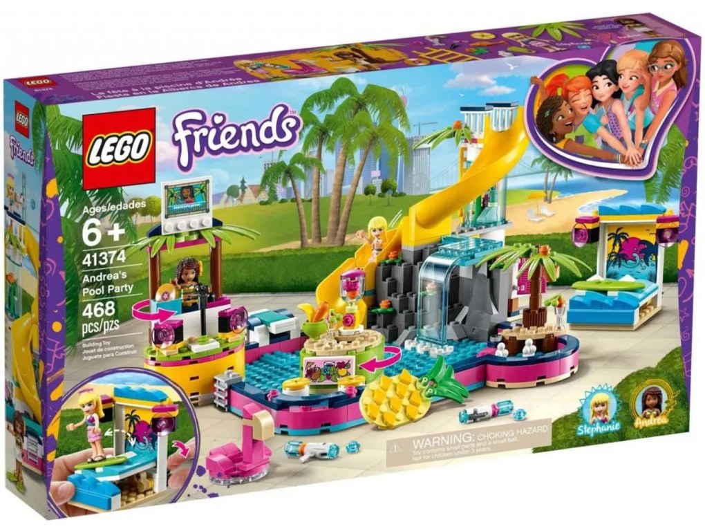 Lego stavebnice lego friends 41374 andrea a party u bazénu