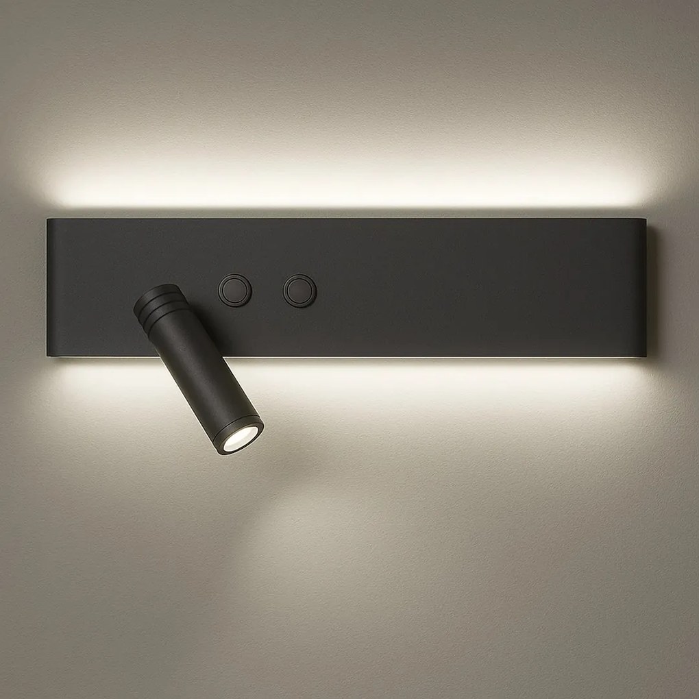Nástěnné LED svítidlo Resort L, 1x LED 10+3w, 4000k, (možnost polohování), b