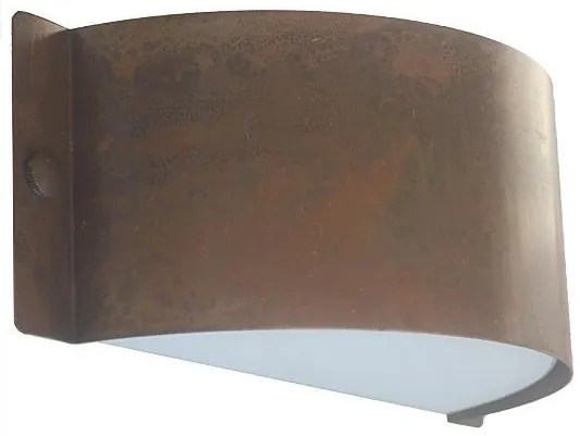 Il Fanale 252.02.RR Decori, oválné nástěnné svítidlo z mědi pro nepřímé osvětlení, 2x60W, 42,5x13cm, IP54