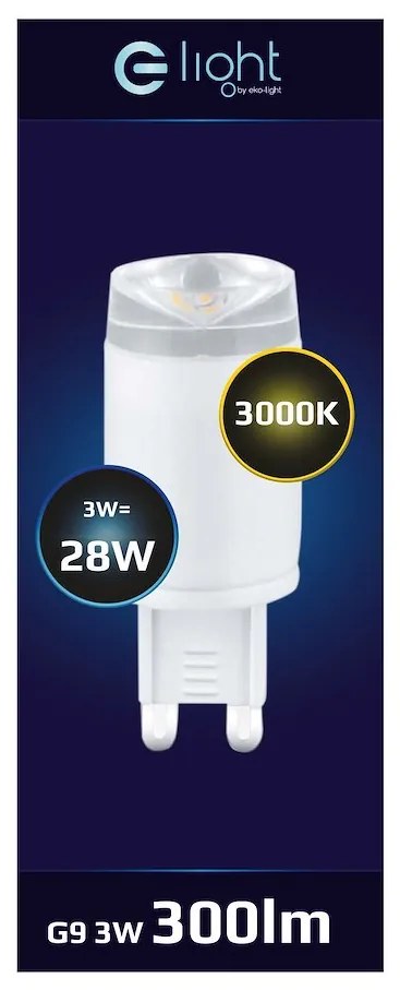 Dekorační LED žárovka G9 teplá 3000k 3w 300 lm keramická