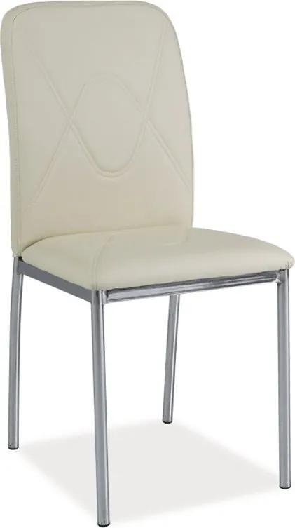 Casarredo Jídelní čalouněná židle H-623 krémová/chrom