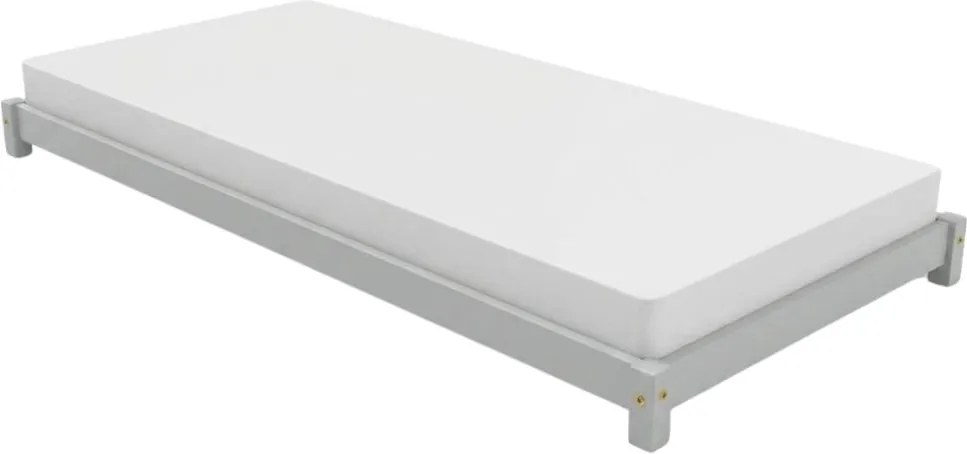 Benlemi Dřevěné dětské jednolůžko LUCKY Zvolte barvu: Nelakovaná, Zvolte rozměr: 90x200 cm, Zvolte zábranu: S otevřeným vstupem