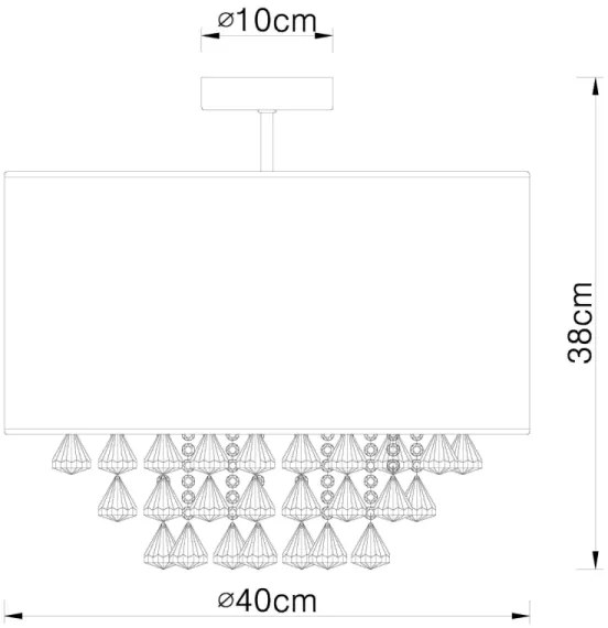 GLOBO 15188D3 - Stropní svítidlo AMY I 1xE27/60W/230V