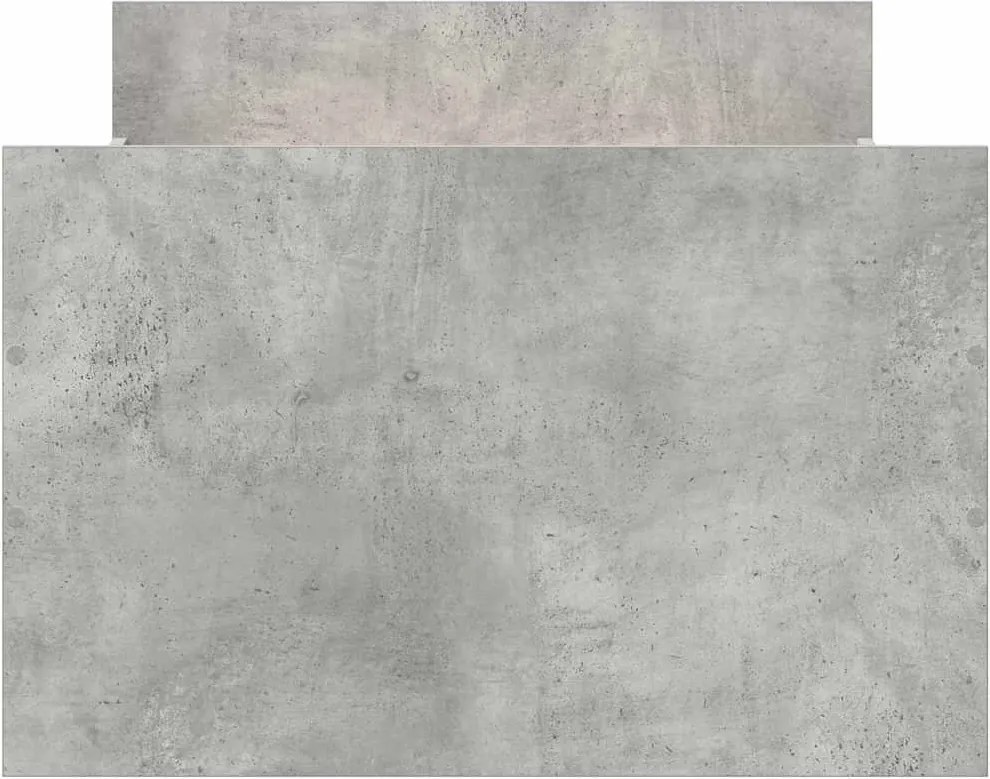 Rám postele s hlavovým a nožním čelem betonově šedý 90 x 200 cm 3203806