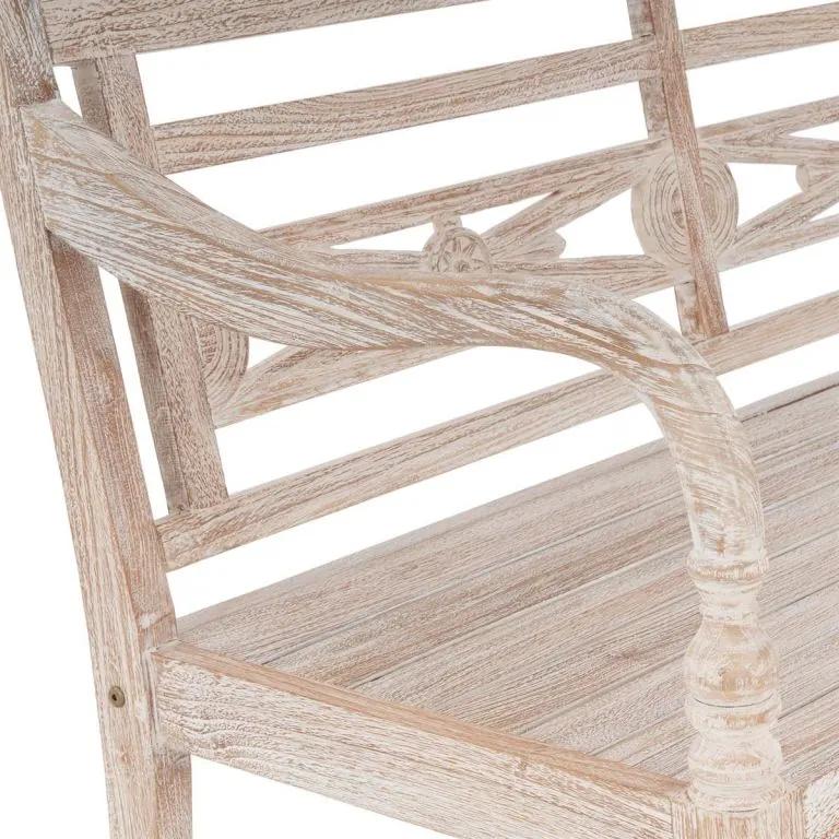 DIVERO zahradní dřevěná lavice 119 cm bílá
