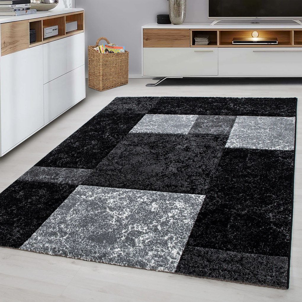 Ayyildiz, Kusový koberec Hawaii 1330 black, 120x170, černá, kancelář